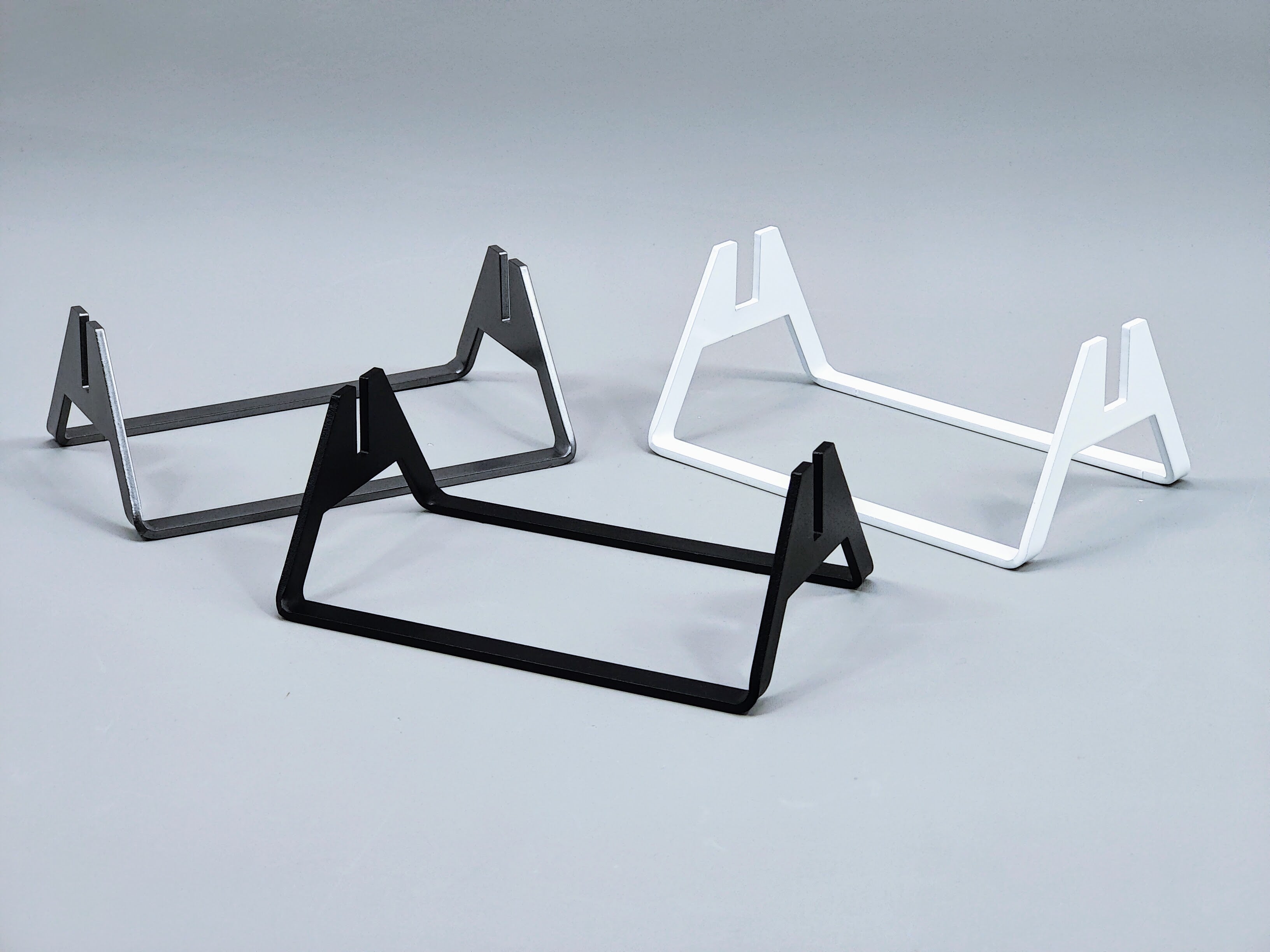 Powder-Coated Aluminum Fused Glass Art Stand - Up-Facing Angled, Large ...